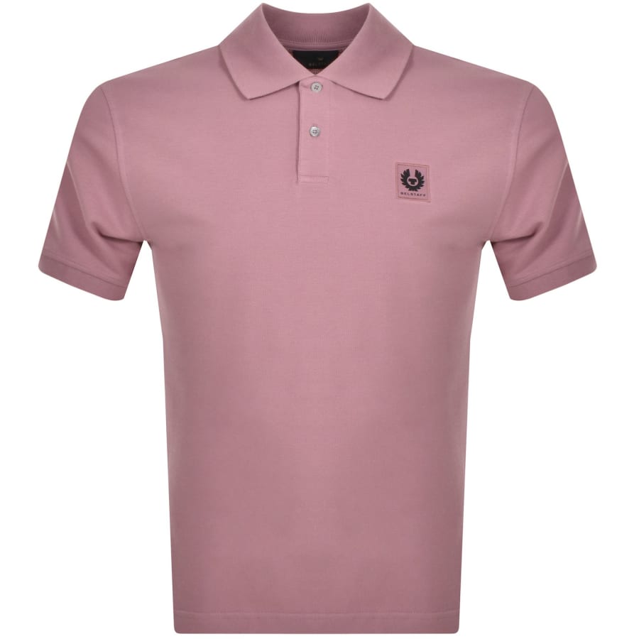 Belstaff Logo Polo T Shirt Pink | Mainline Menswear